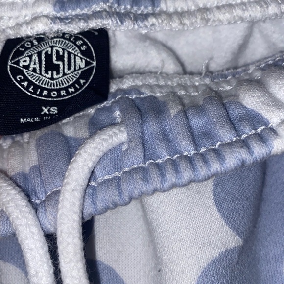 PacSun | Pants & Jumpsuits | Pacsun White Sweatpants With Baby Blue ...